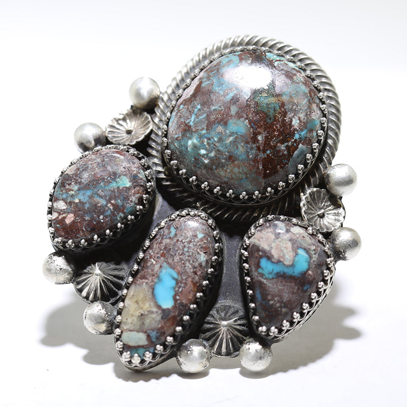 Bisbee Ring by Chris Etsitty- 8 – Gallup Trading