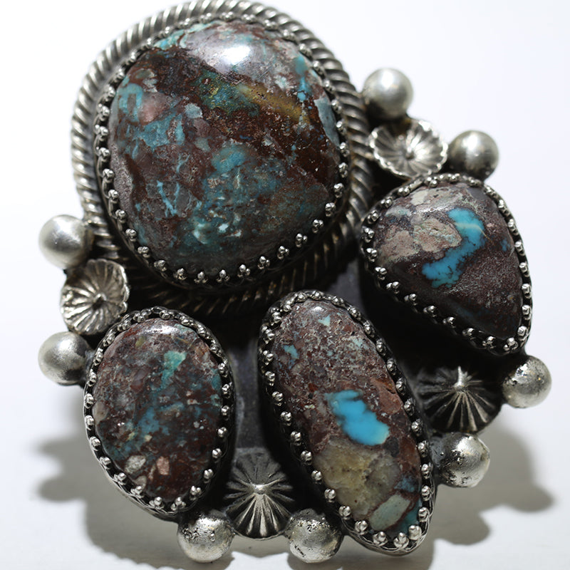 Bisbee Ring by Chris Etsitty- 8 – Gallup Trading