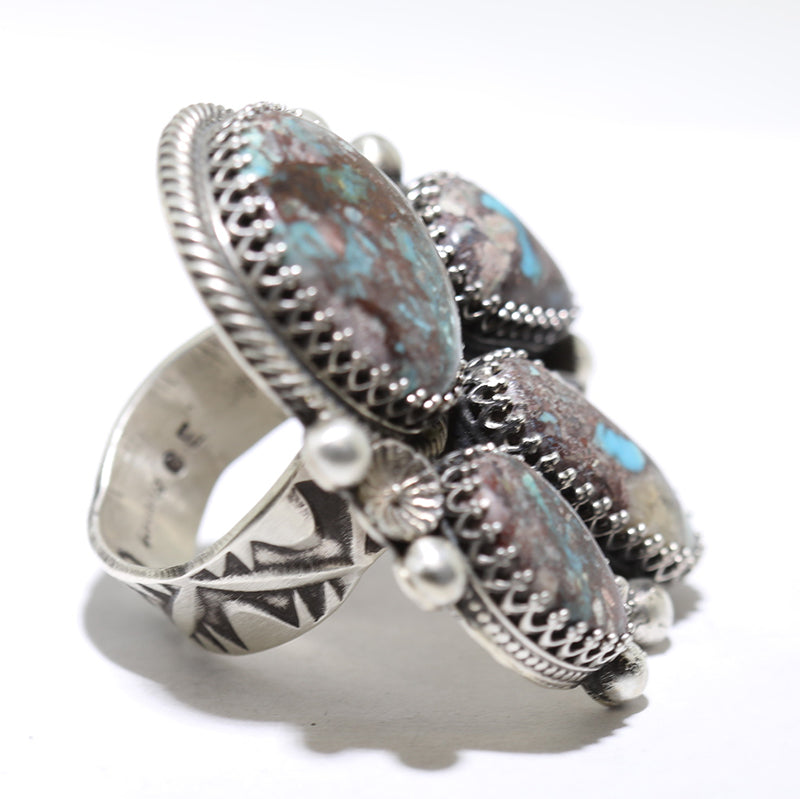 Bisbee Ring by Chris Etsitty- 8 – Gallup Trading