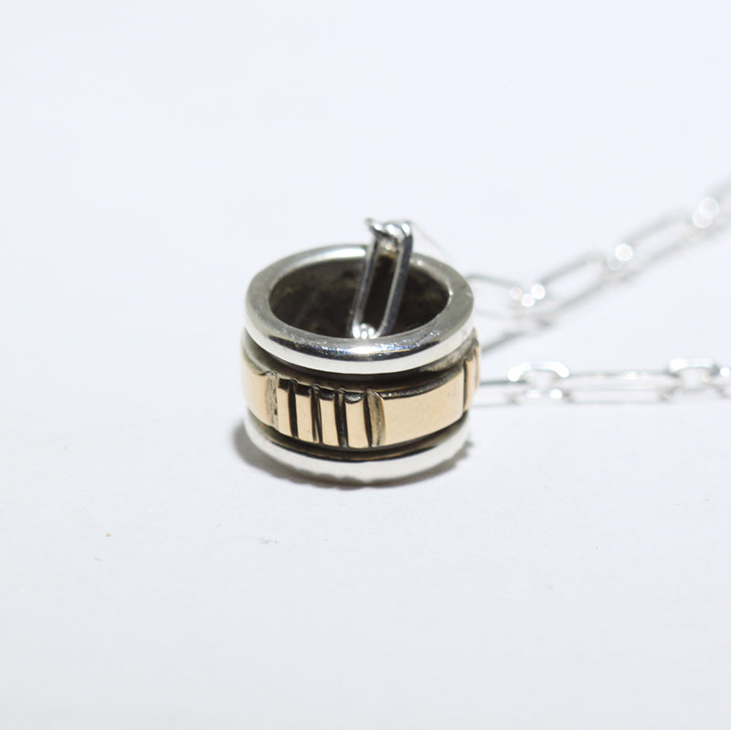 Silver/Gold Pendant by Bruce Morgan – Gallup Trading