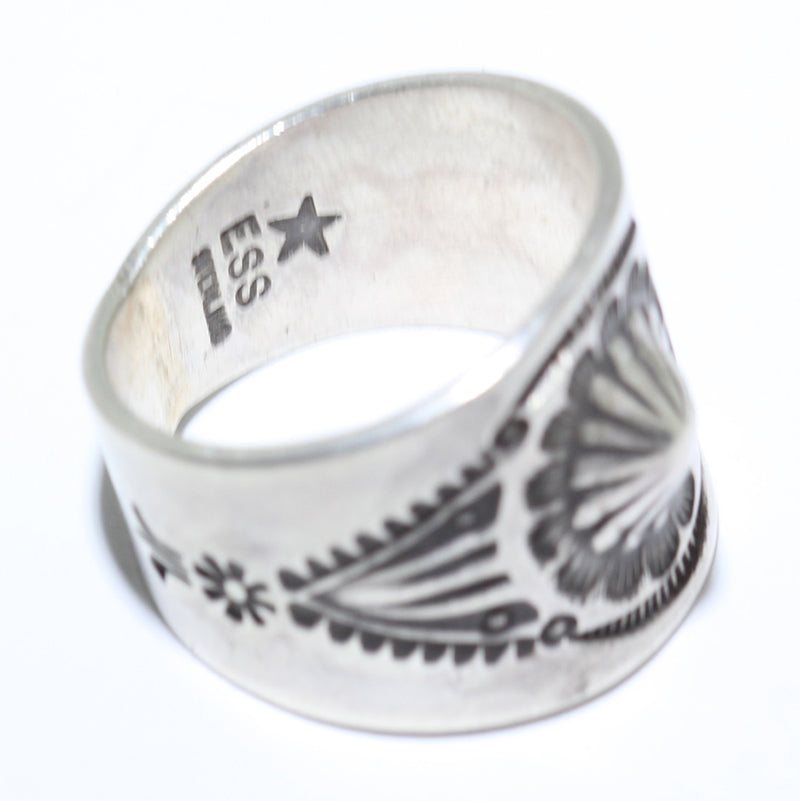 Silver Ring by Eddison Smith- 12 – Gallup Trading