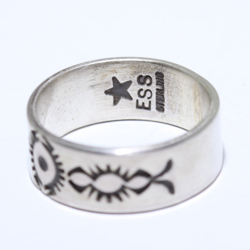 Silver Ring by Eddison Smith- 9 – Gallup Trading