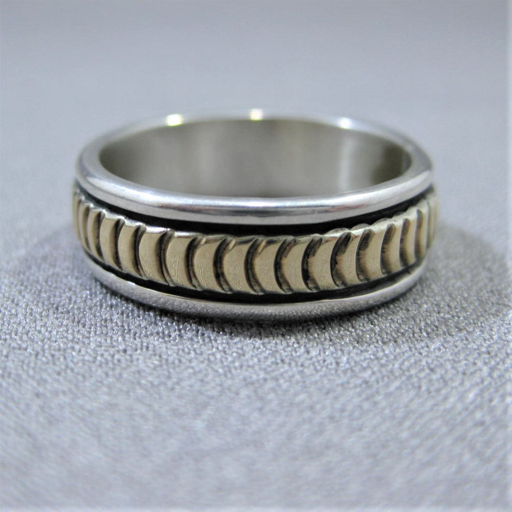 14K & Silver Ring by Bruce Morgan – Gallup Trading